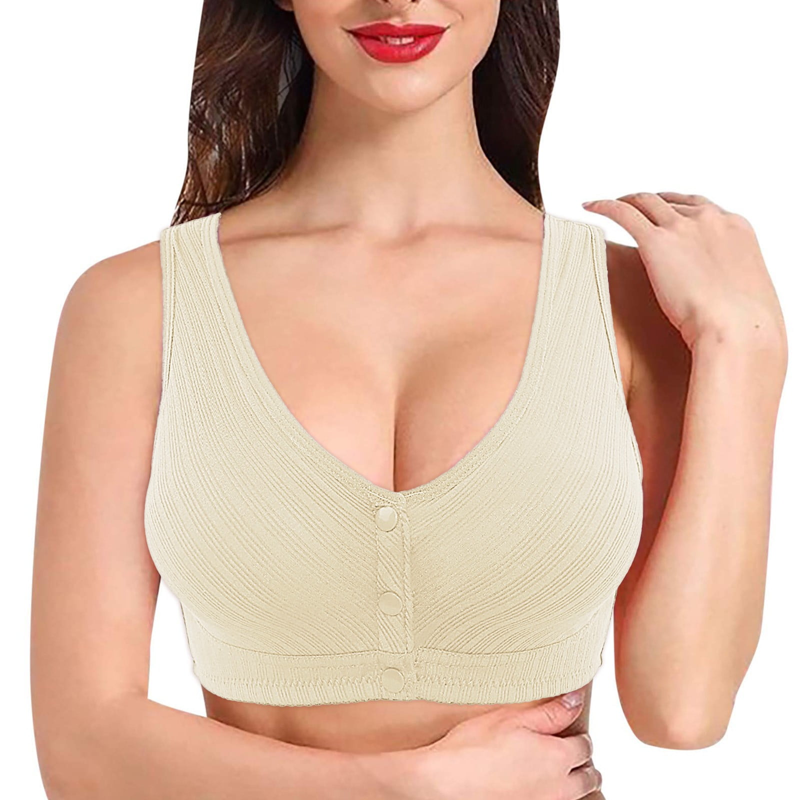 Akiihool Women Everyday Bras Womens Low Back Bra Wire Lifting Deep U