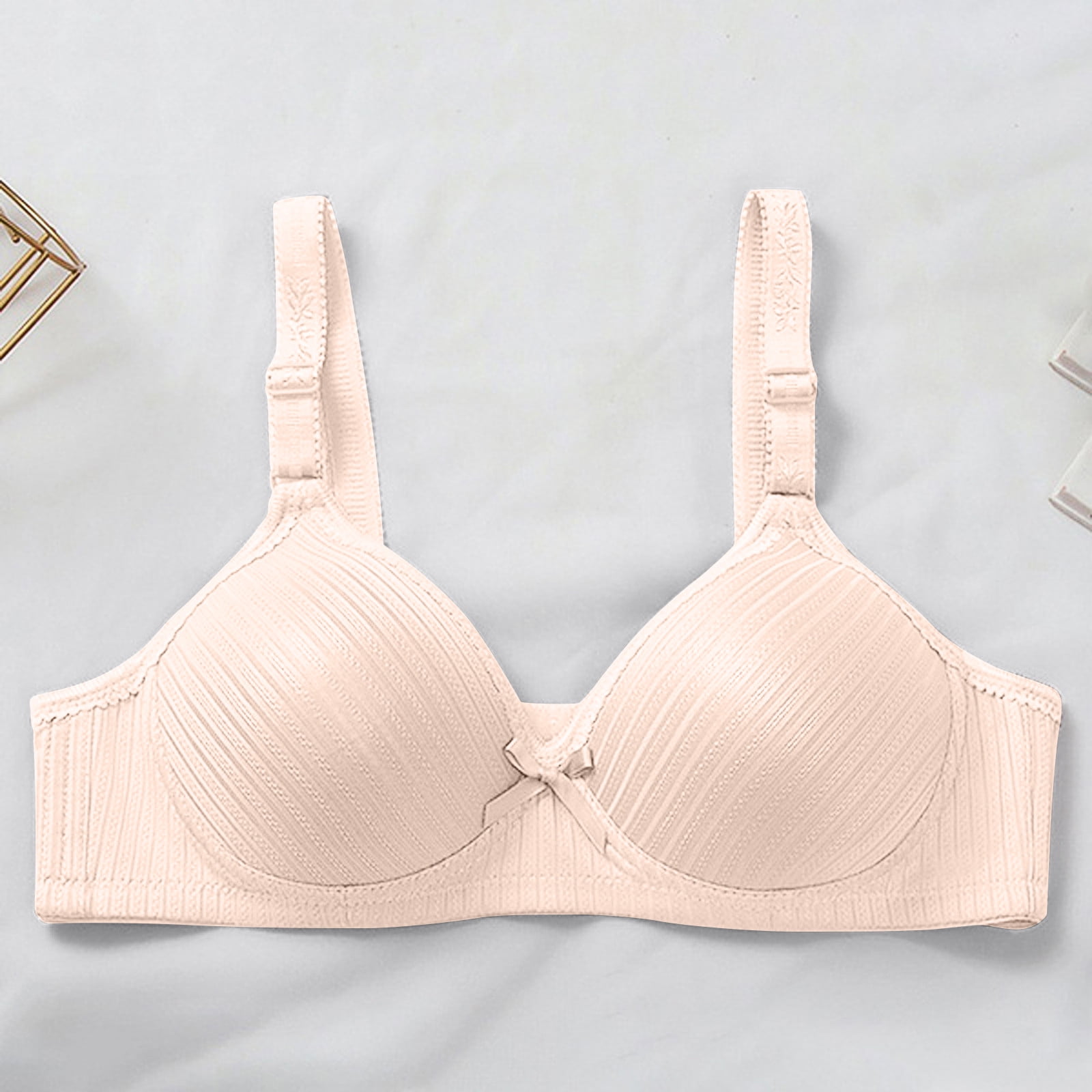 Akiihool Women's Bras Plus Size Women's Side Smoothing Wirefree Bra ...