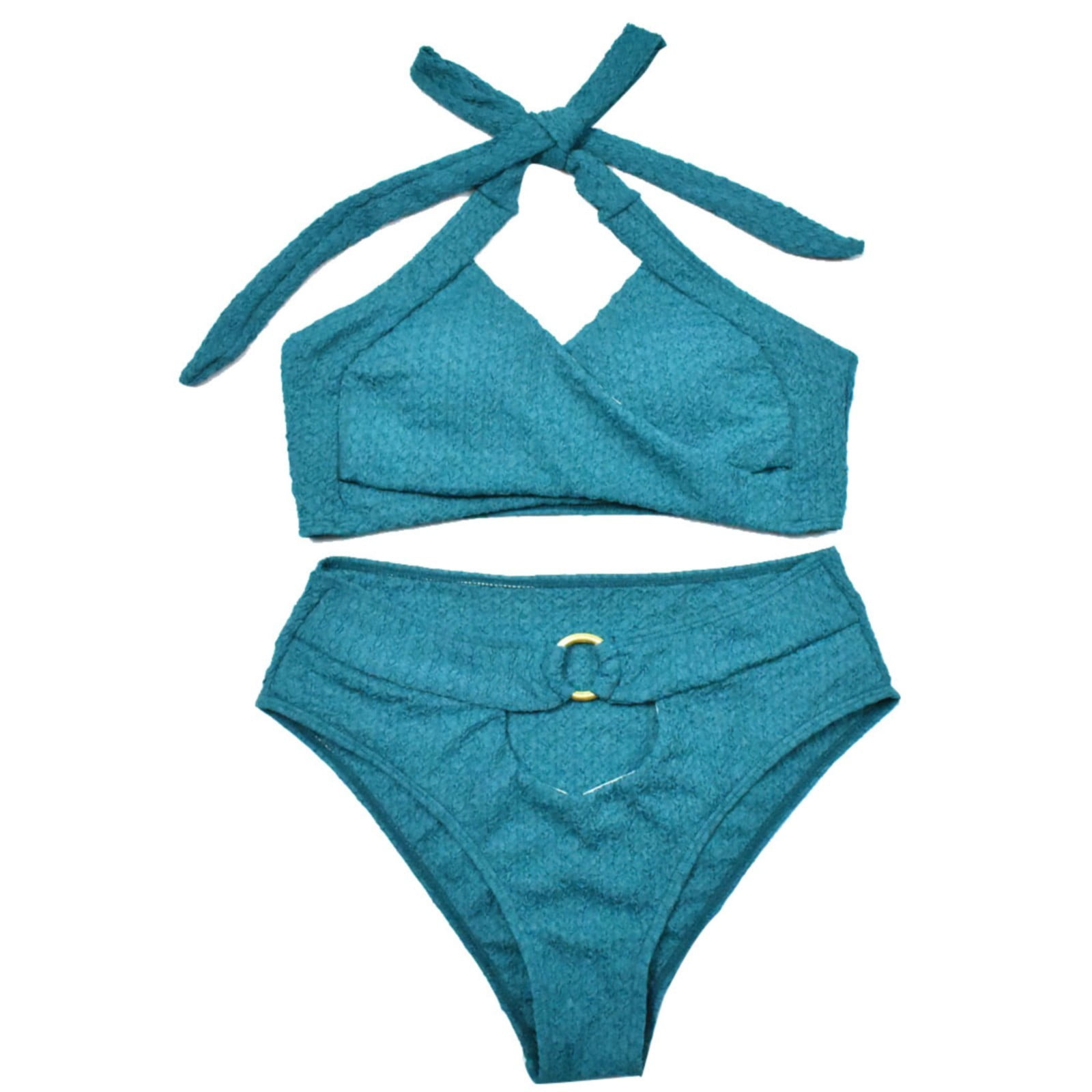 Akiihool Womens High Waisted Bikini Women Bikini Set Solid Color
