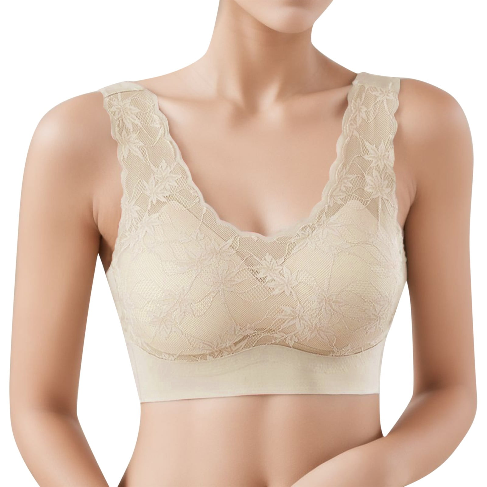 Akiihool Womens Plus Size Womens Bras Womens Low Back Bra Wire Lifting