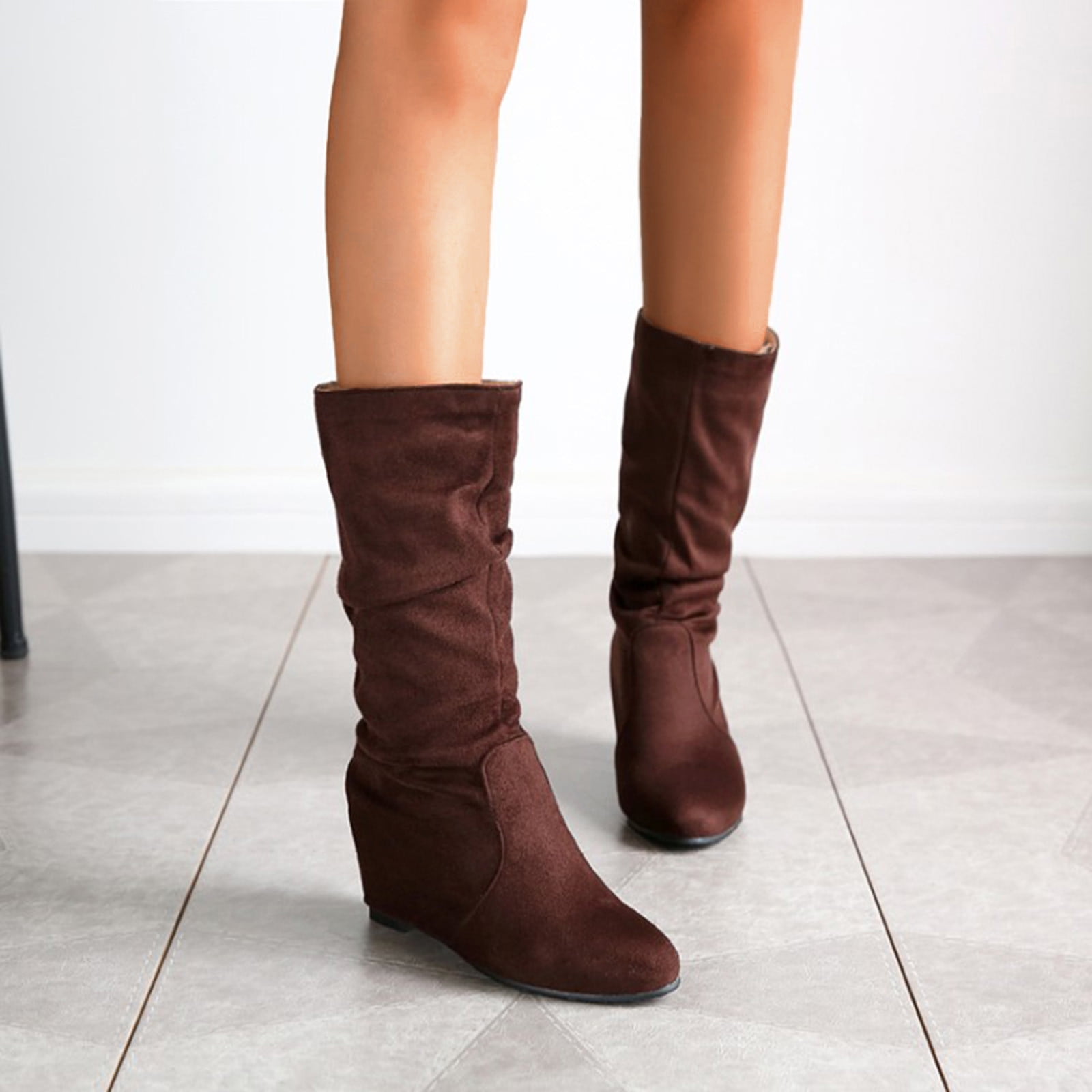 Akiihool Womens Work Boots Slip On Cowboy Boots for Women Fashion Retro ...