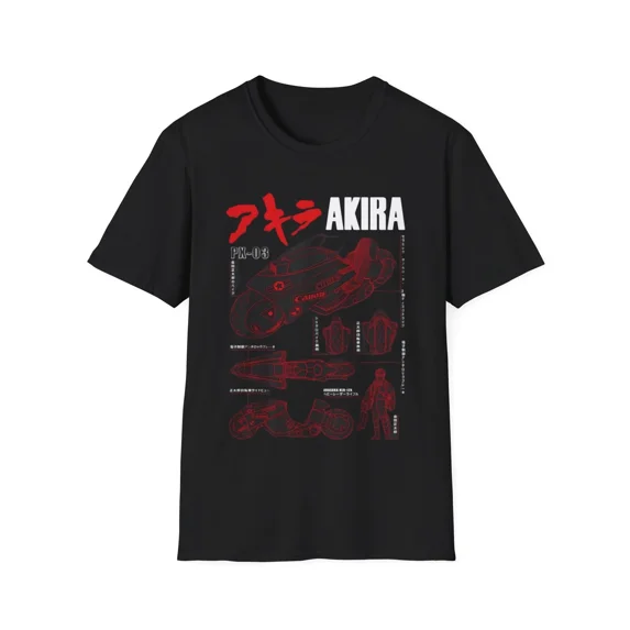 Akira Kaneda Anime Gift Unisex Softstyle T-Shirt, Cult Movie Vector ...