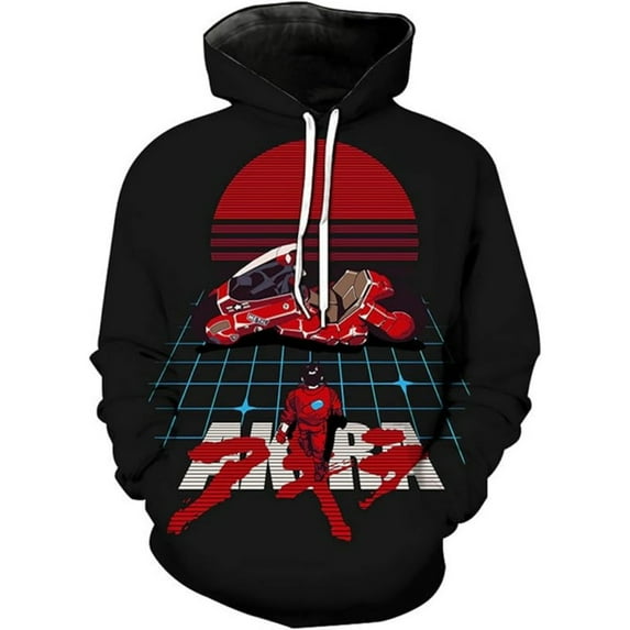 Akira Merch Hoodie Cool Print Casual Pullover Unisex Harajuku Clothing ...