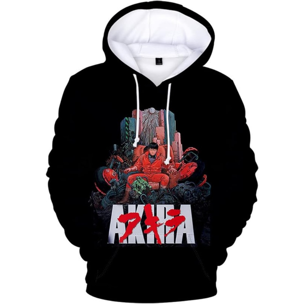 Akira Merch Hoodie Cool Print Casual Pullover Unisex Harajuku Clothing ...