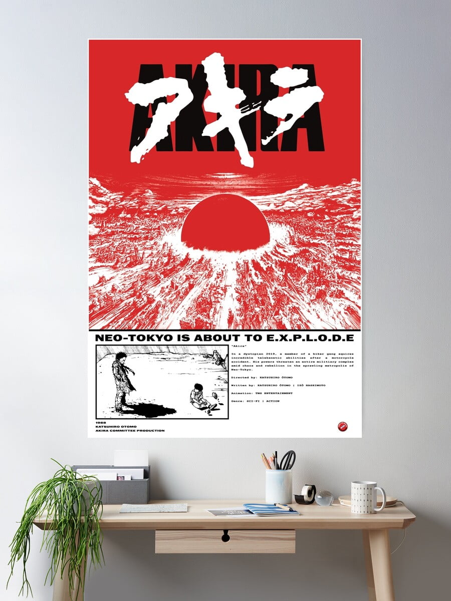 Akira Poster Poster Wall Art, Modern Wall Decor For Living Room Bedroom ...