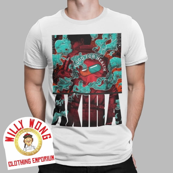 Akira T-Shirt Retro Racer Movie Face City Action 80s 90s Action SCIFI ...