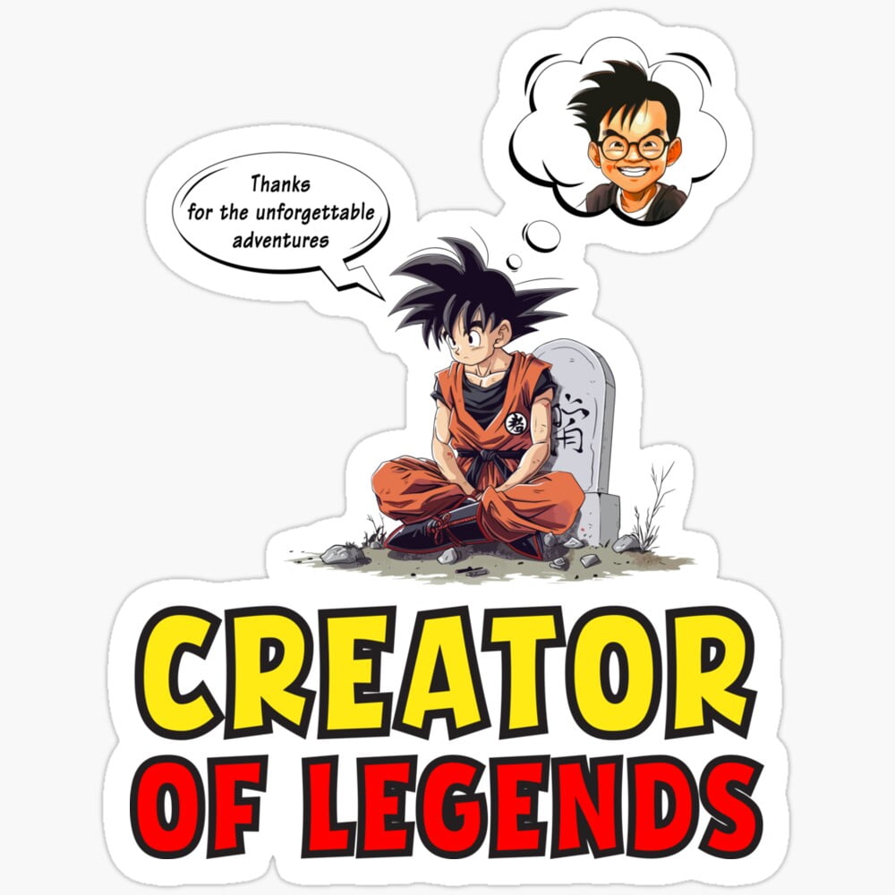 Akira Toriyama. Creator Of Legends. Sticker Phone Decal Water Bottle ...