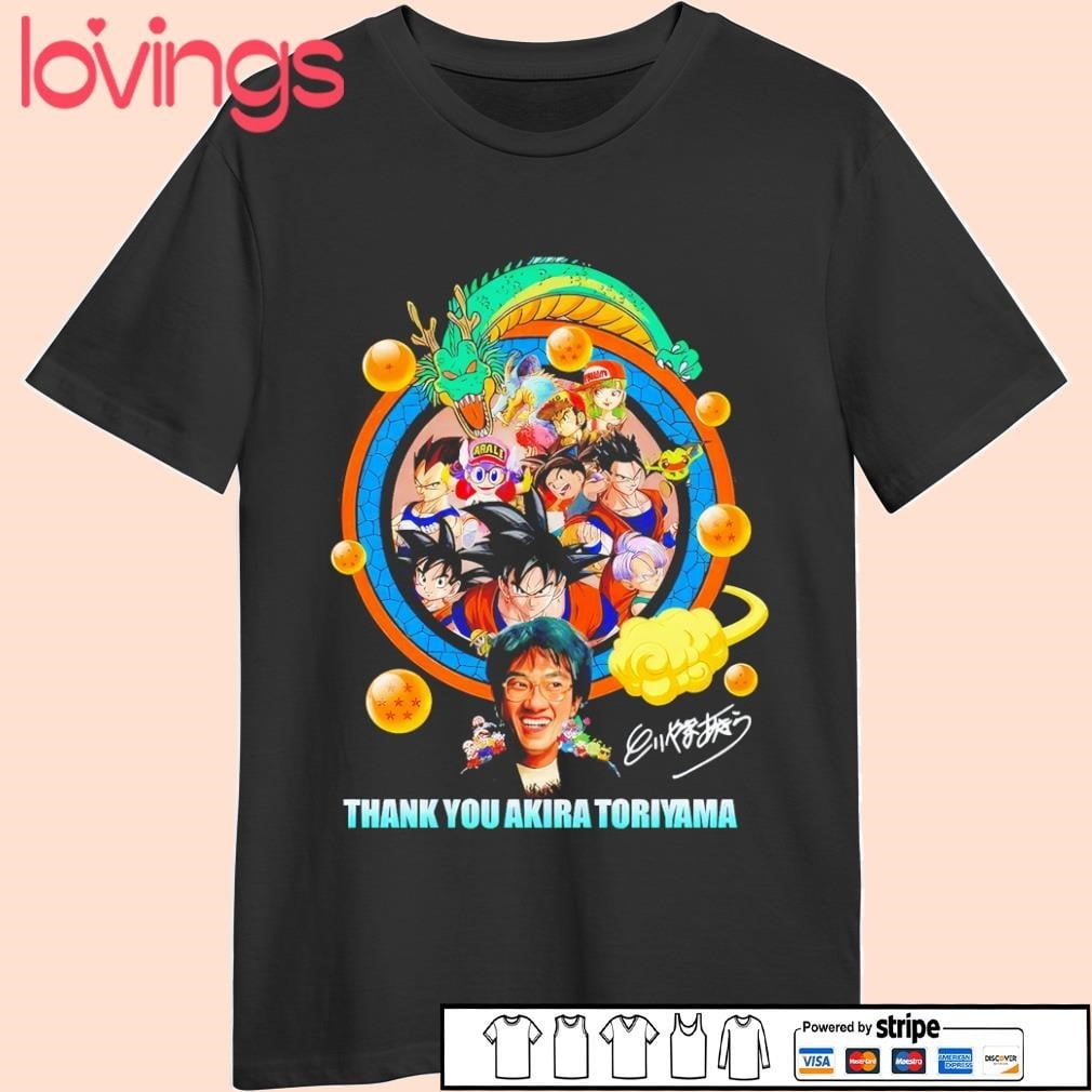 Akira Toriyama Dragon Ball Z Thank You Signature Shirt - Walmart.com