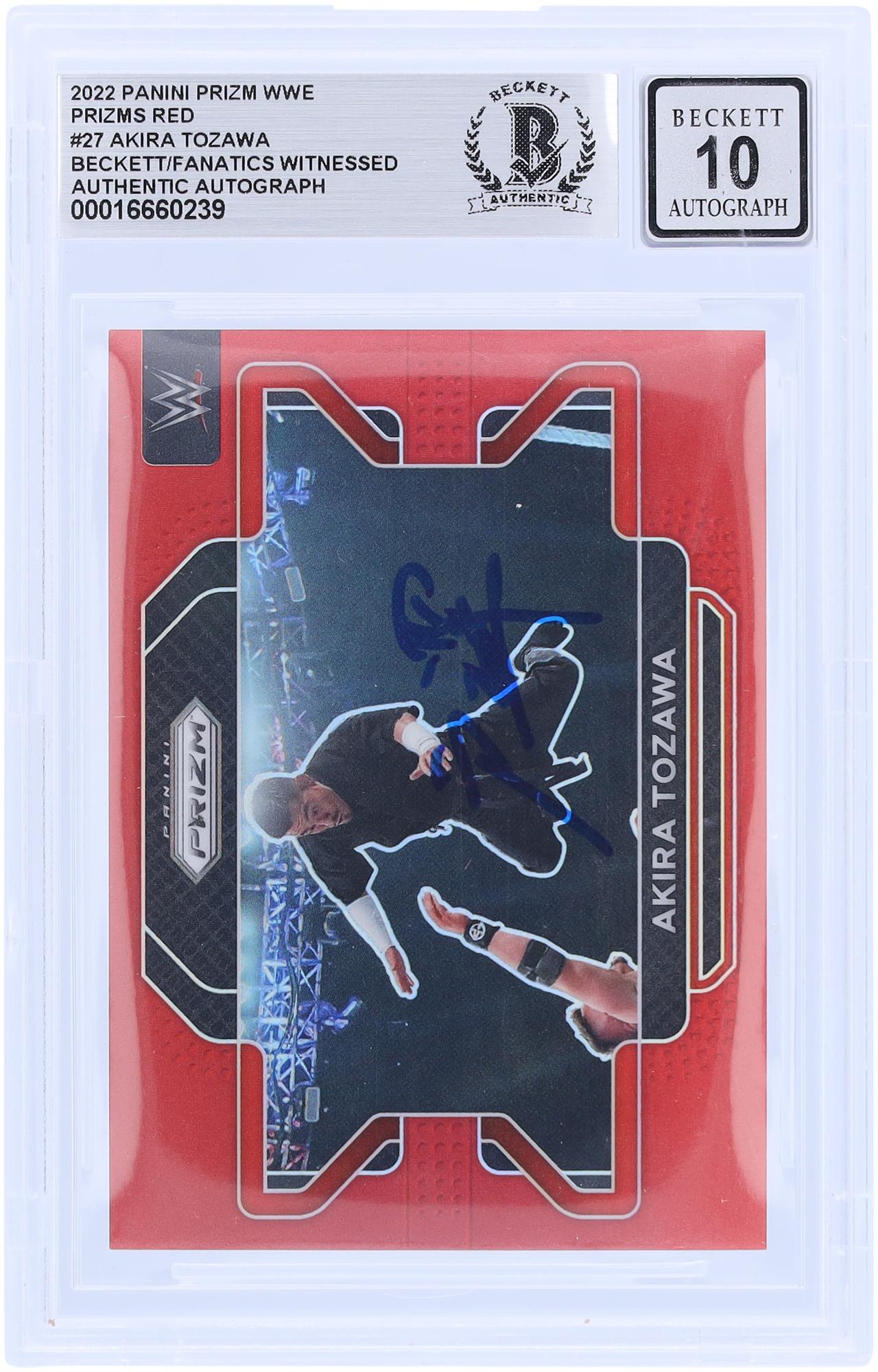 Akira Tozawa WWE Autographed 2022 Panini Prizm Red Prizm #27 Beckett ...
