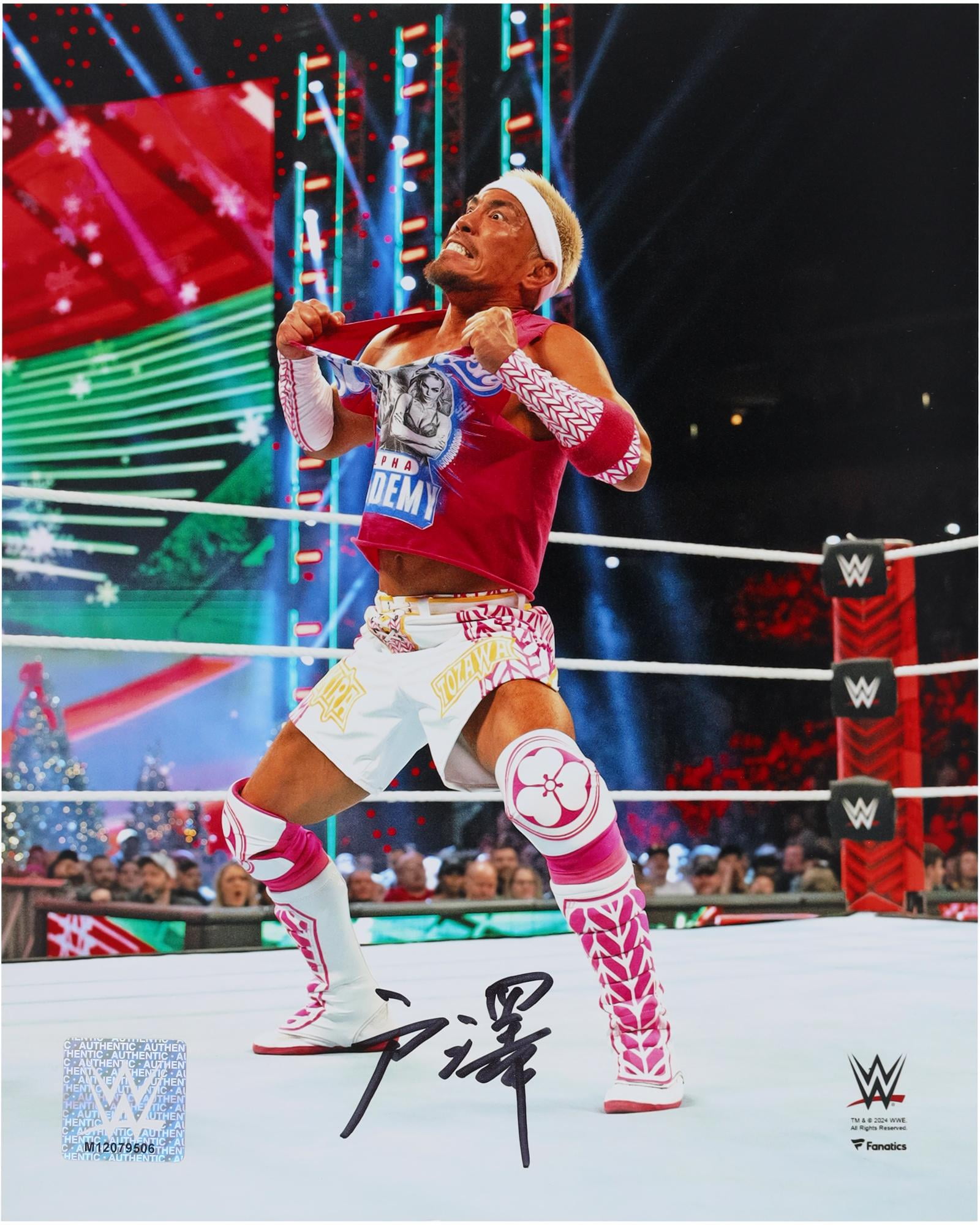 Akira Tozawa WWE Autographed 8" x 10" Ripping Shirt Photograph ...