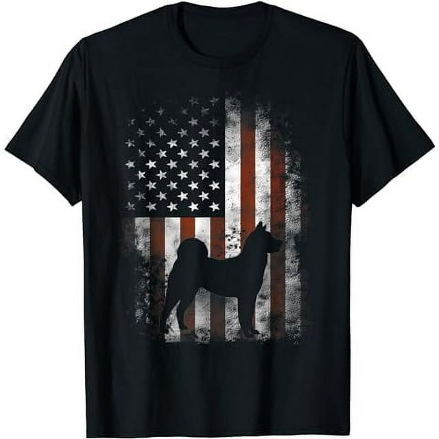 Akita Inu T-Shirt American Flag Patriotic 4th Of July T-Shirt - Walmart.com