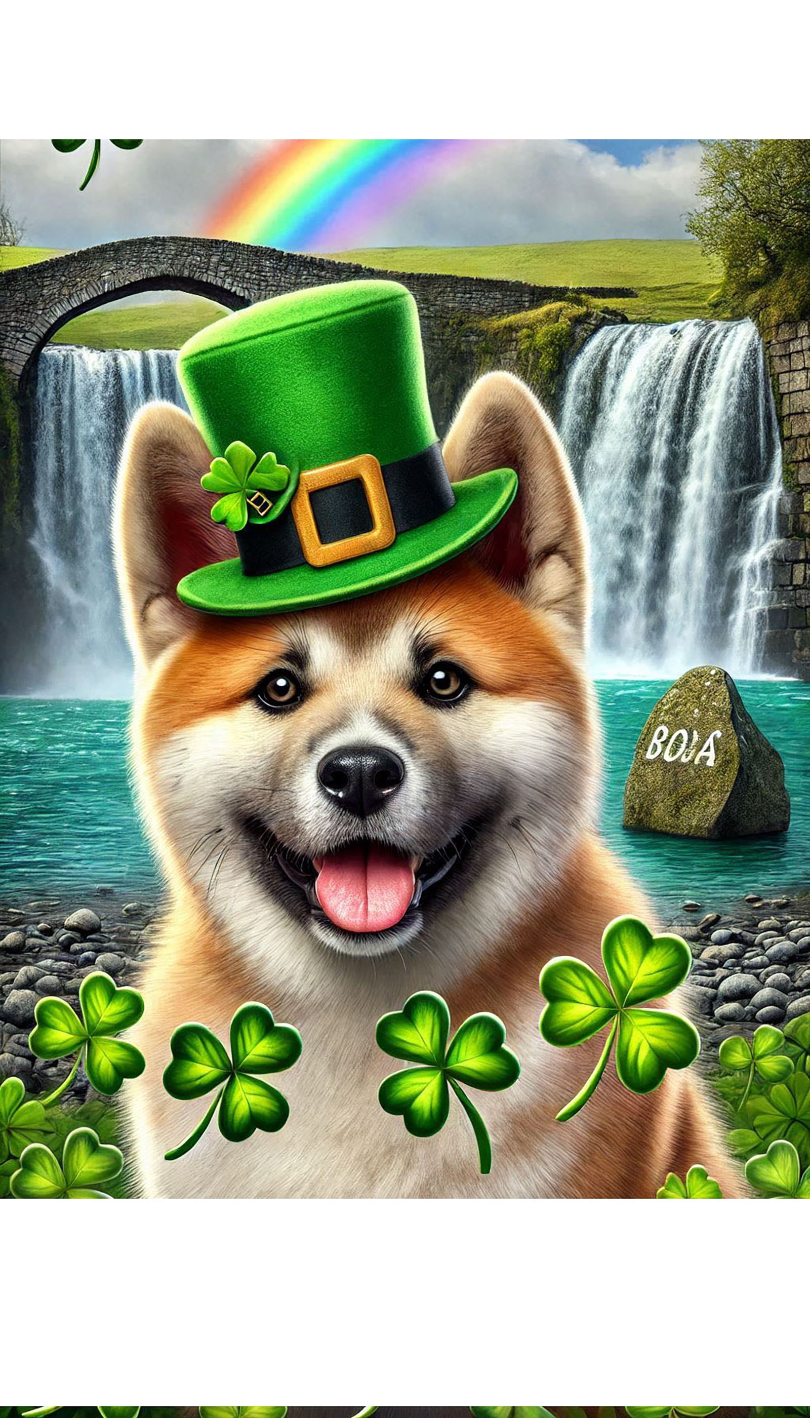 Akita Red - Best of Breed DCR Saint Patricks Day House Flag - Walmart.com