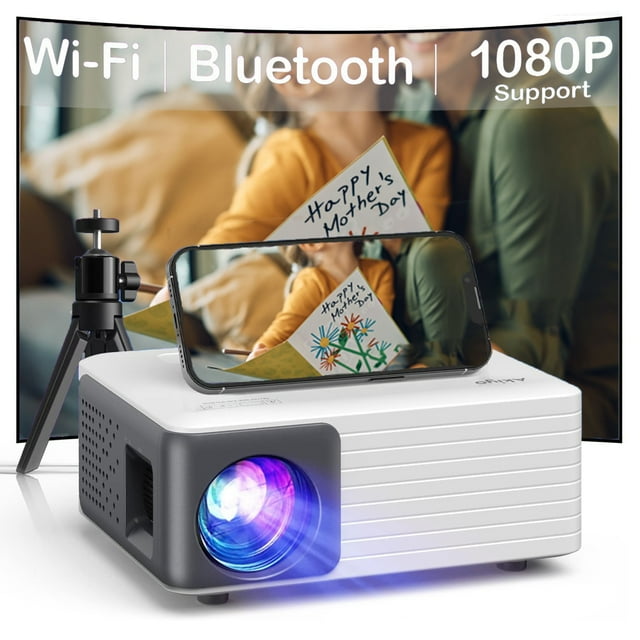 Akiyo O1PW Mini Projector, Handheld 1080P, Zoom Quality, 5000Lumens ...