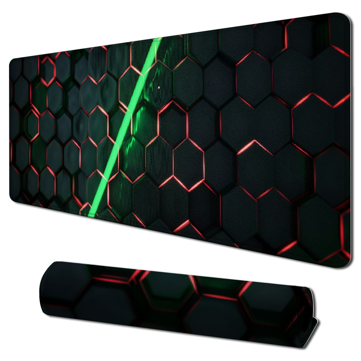 Akjvoe Abstract Green and Black Cool Futuristic Mouse Pad Gaming XL ...