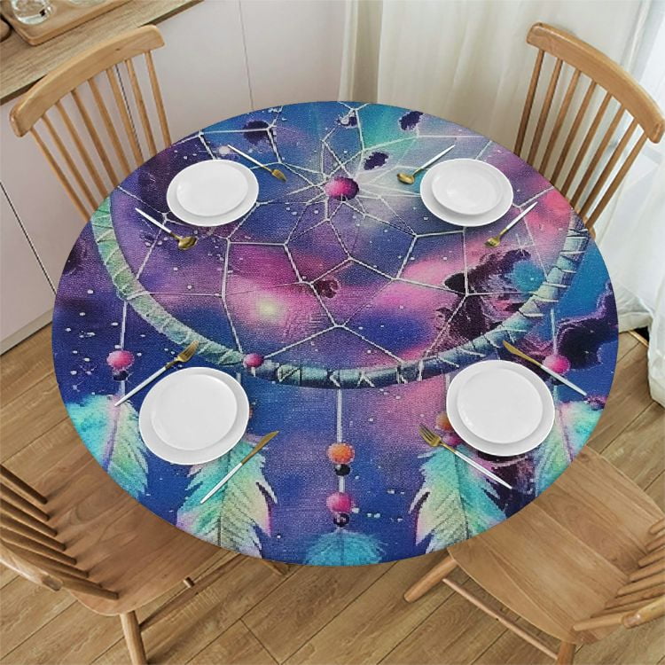Akjvoe Aesthetic Art Blue Sky Theme Tablecloth Round for Kitchen Dining ...