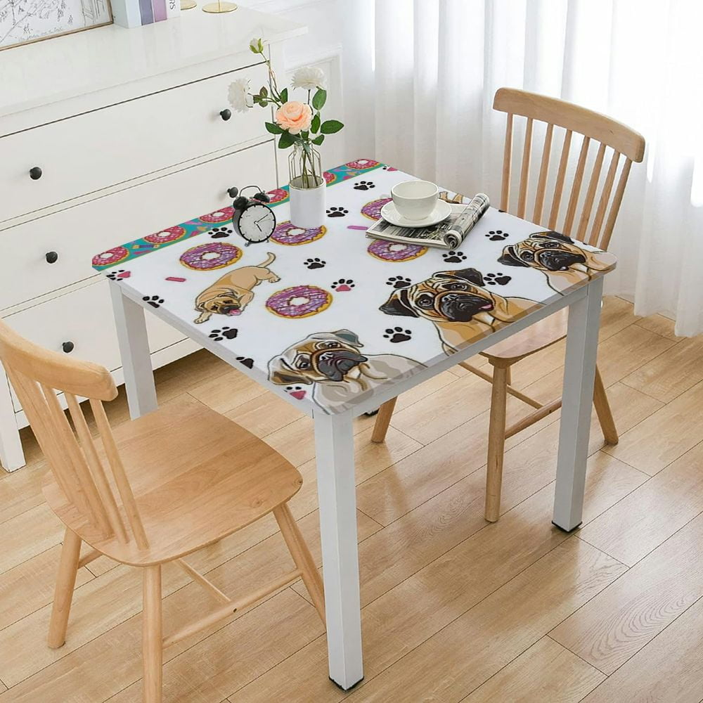 Akjvoe Birthday Tablecloths Cute Animal Paws Print White Table Cover ...