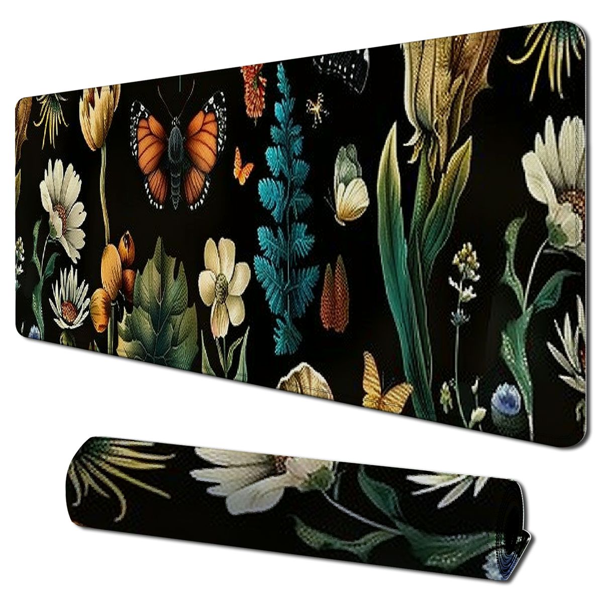 Akjvoe Black Mouse Pad Cottage Core Aesthetic Mouse Pads Mushroom Moon ...