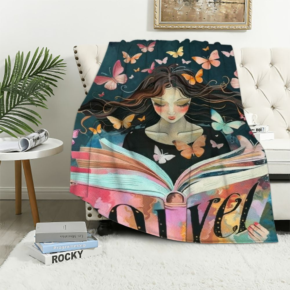 Akjvoe Book Blanket Book Lovers Gifts Gifts for Book Lovers Girl Women ...