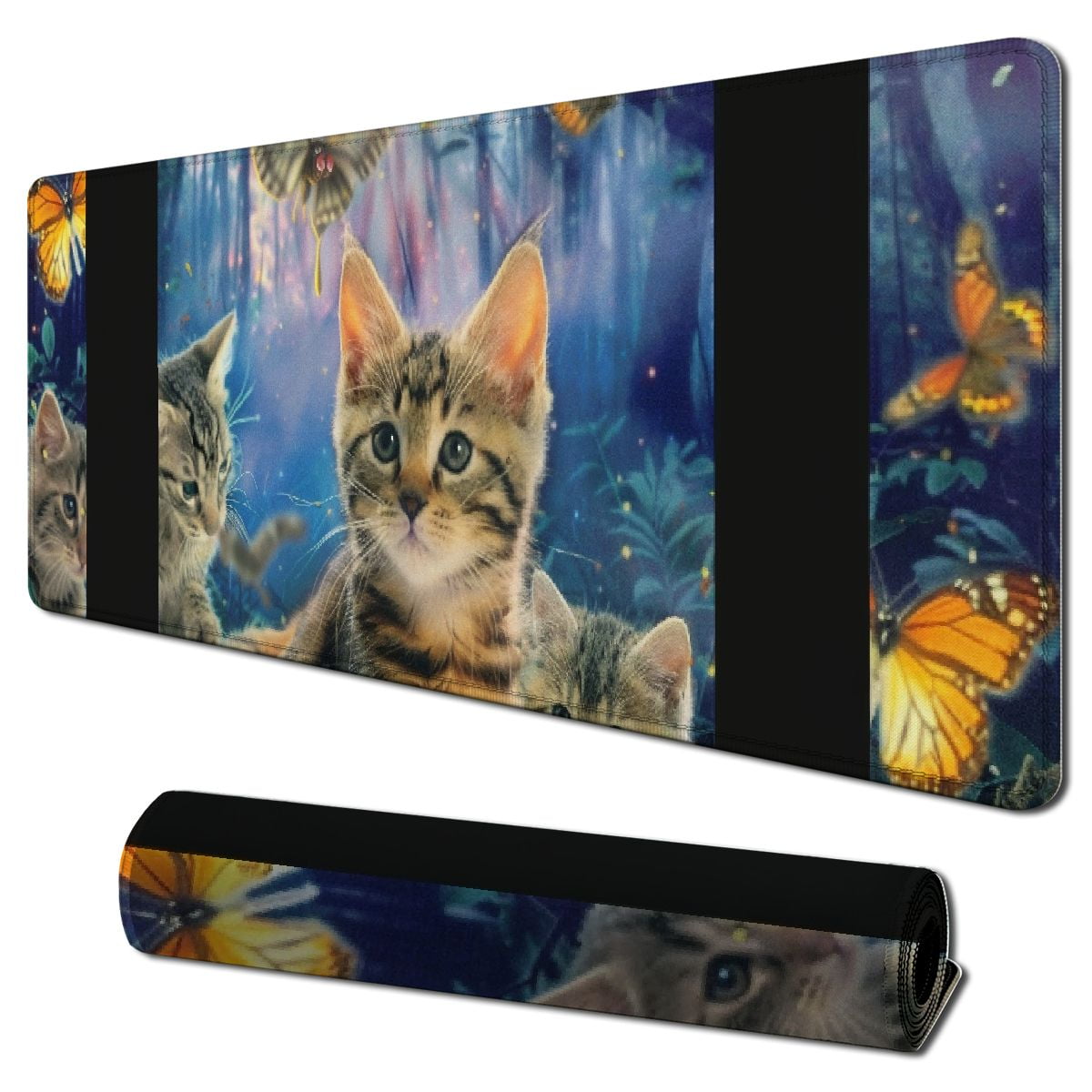 Akjvoe Cat Mouse Pad Animal Mouse pad Cute Rectangle Extended Rubber ...