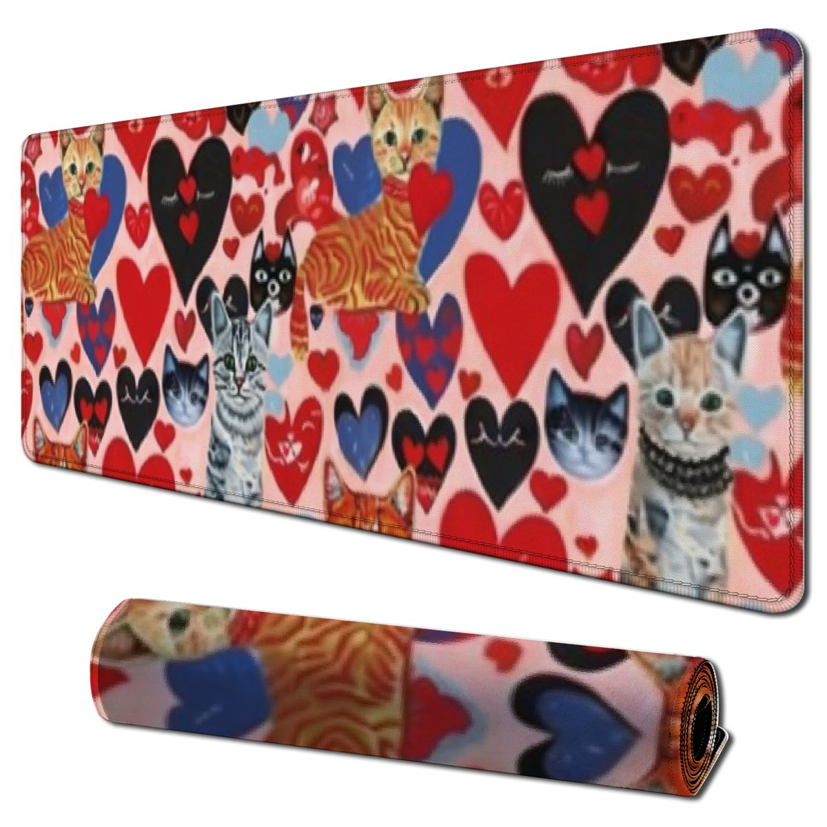 Akjvoe Cat Mouse Pad Animal Mouse pad Cute Rubber Desk Pad Large ...