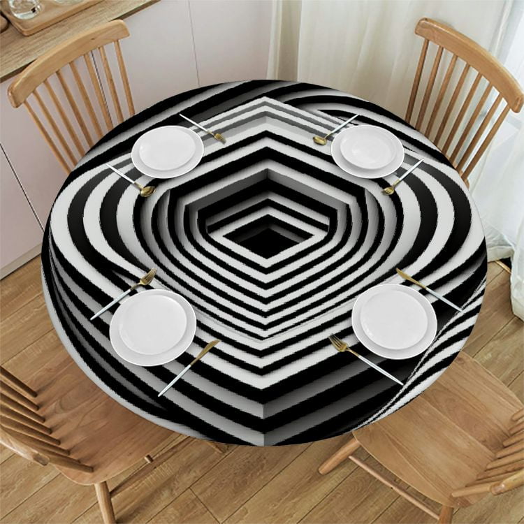 Akjvoe Circular Table Cover Design Decoration Line Mosaic Art Design ...
