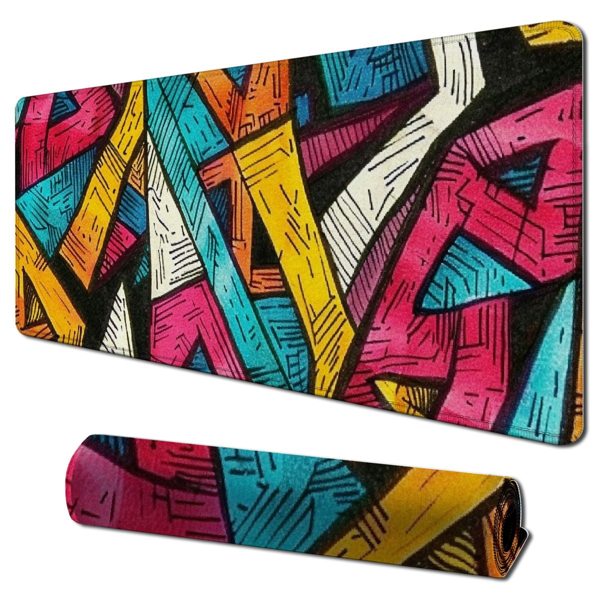 Akjvoe Desk Pad, Geometric Gaming Mouse Pad,Computer Desk Mat Keyboard ...