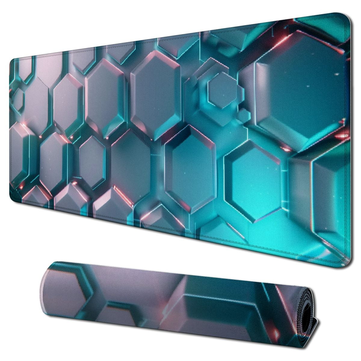 Akjvoe Gaming Mouse Pad,Honeycomb Hexagon Desk Mat, Large Desk Pad with ...