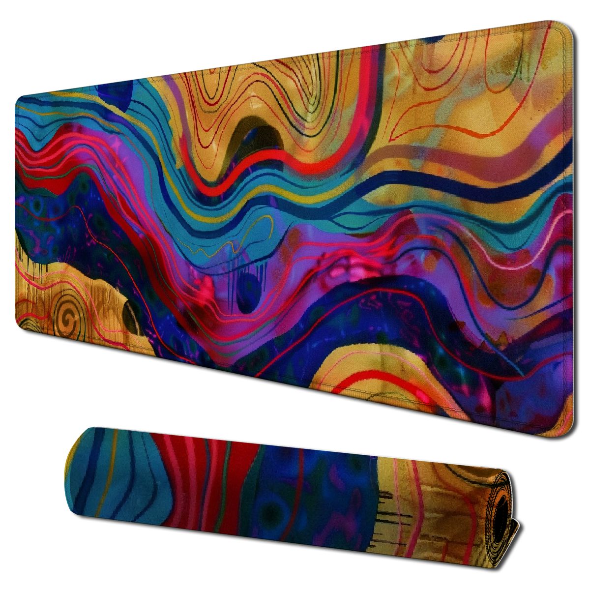 Akjvoe Large Mouse Pad,Cute Purple Blue Desk Mat for Desktop,Women ...