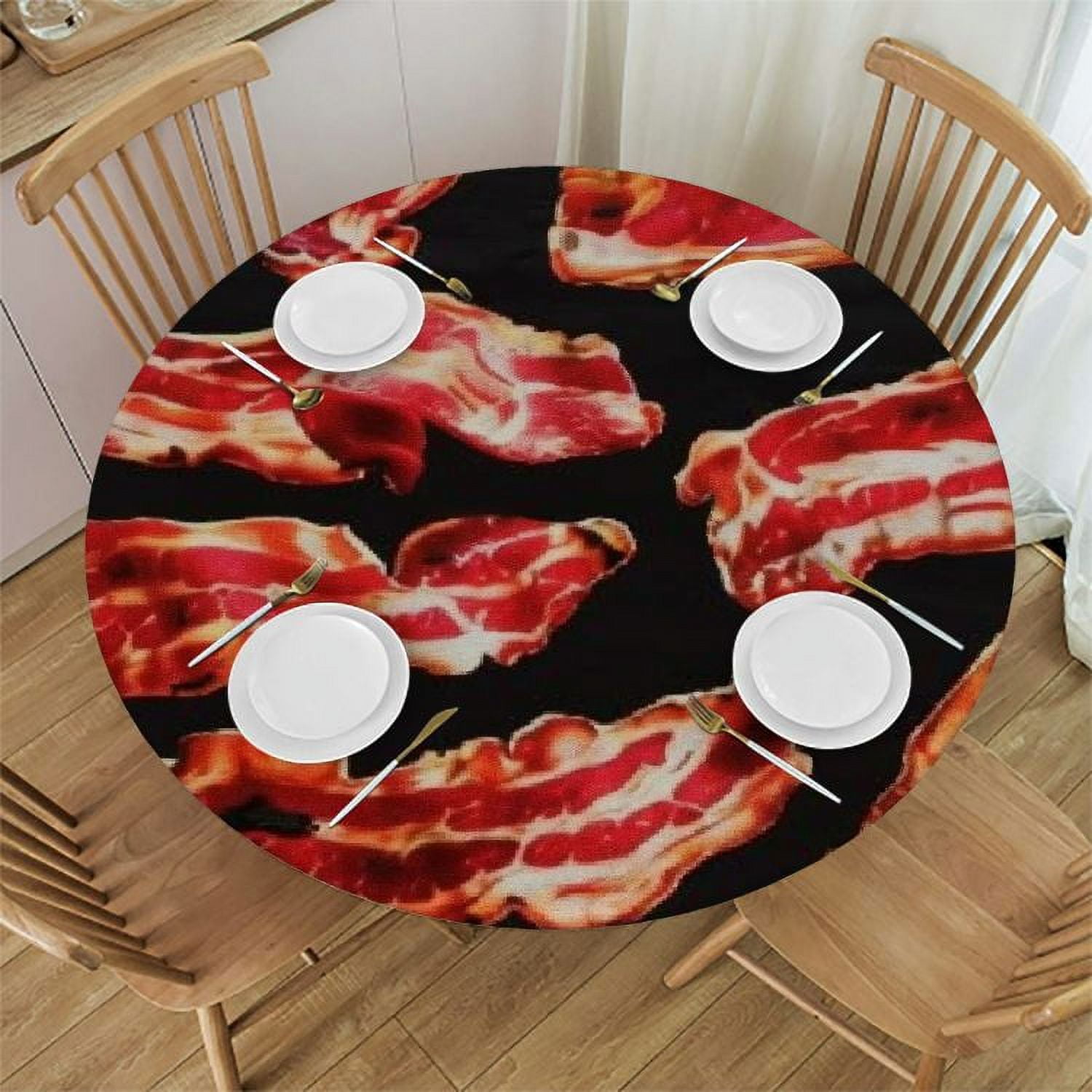 Akjvoe Pattern Print Round Tablecloth Indoor Outdoor Home Kitchen ...
