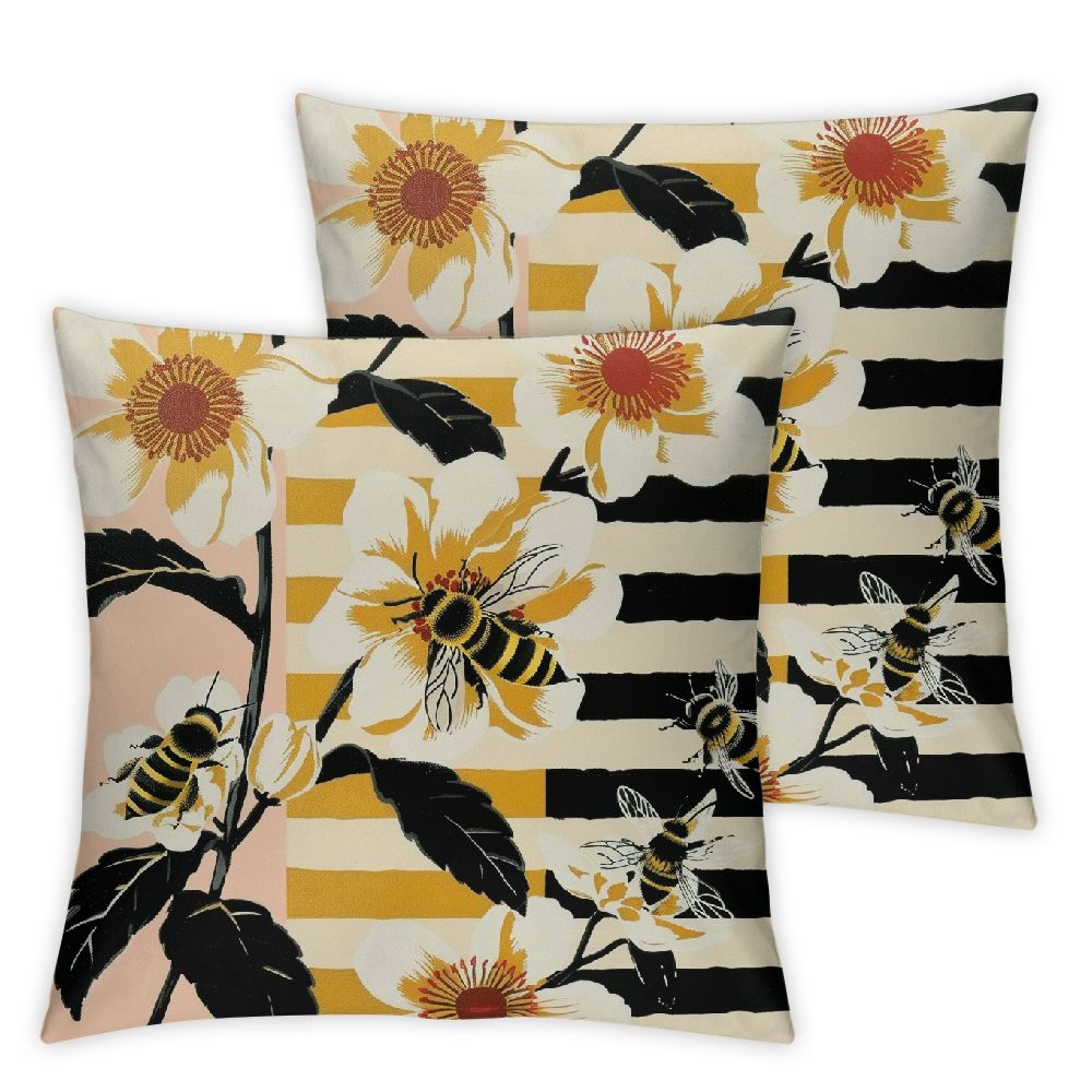 Akjvoe Spring Throw Pillow Covers Pack of 2 Modern Cherry Blooming ...