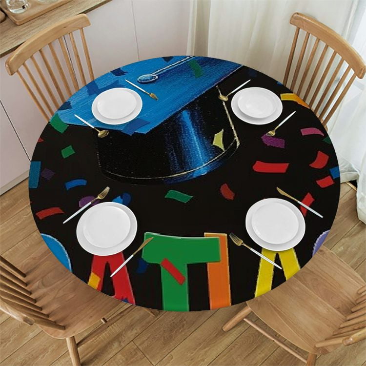 Akjvoe Table Cloth, Graduation Party with Bachelor Hat, Table Cloth ...