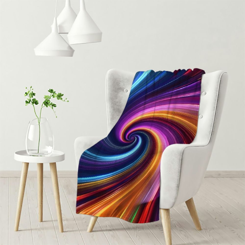 Akjvoe Throw Blanket,Abstract Panoramic Tunnel Turn Flannel Soft Cozy ...