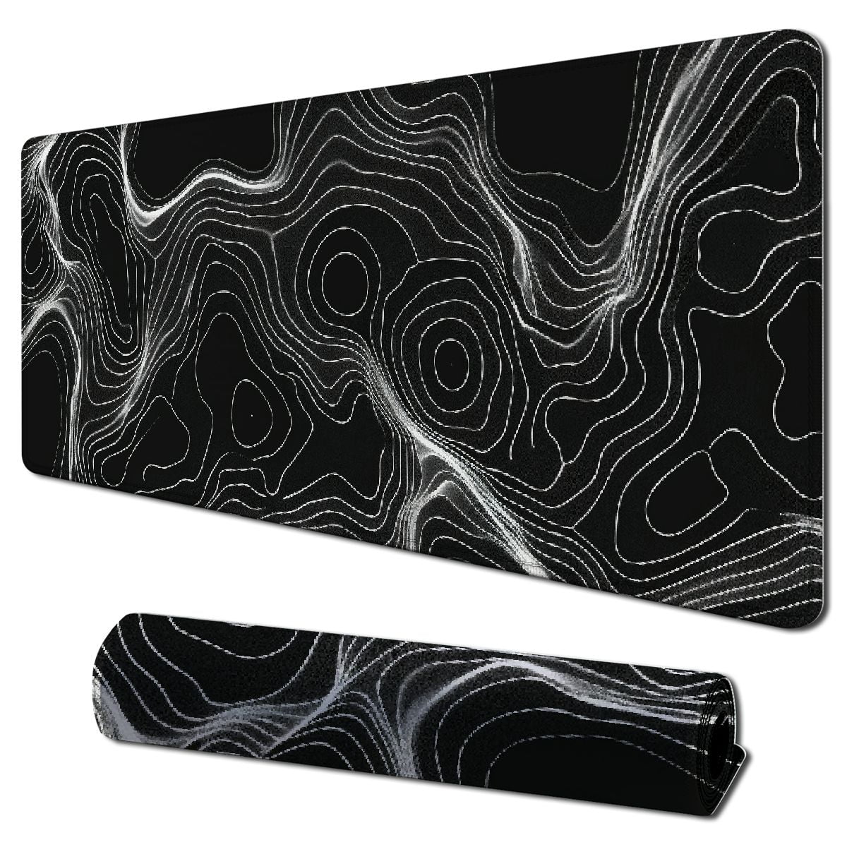 Akjvoe Topographic Map Gaming Mouse Pad Large Fulldesk Keyboard Mat ...