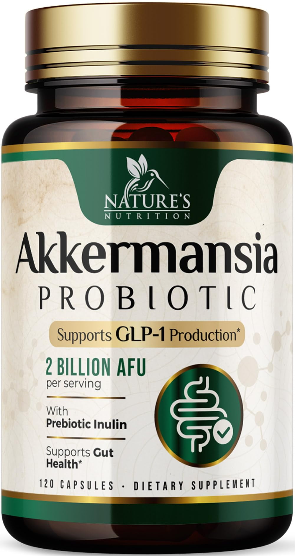 Akkermansia Probiotic Supplement with Prebiotic Inulin Fiber - Support ...