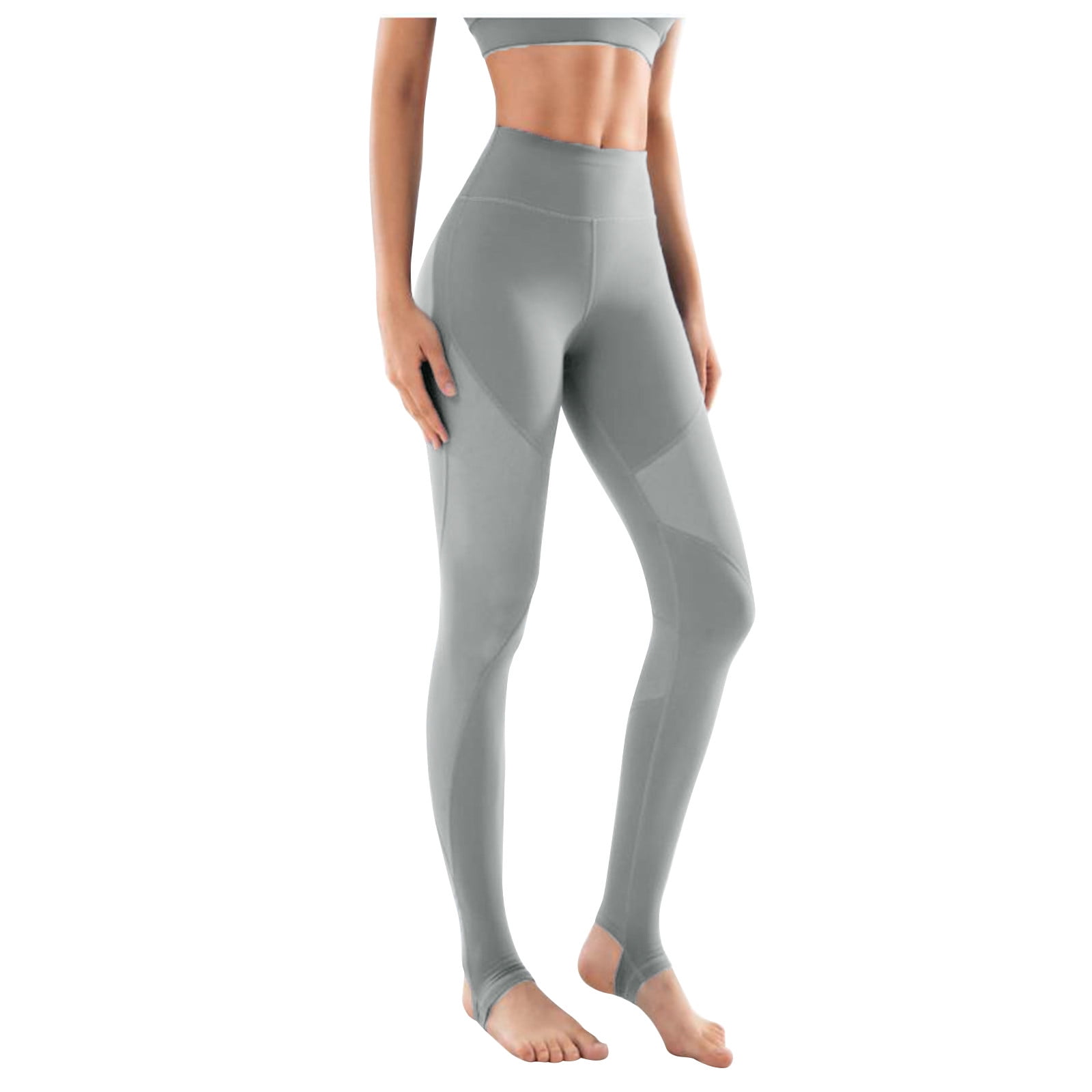 Akklian Womens Yoga Pants Mesh Cutout Workout Full Length Leggings High Waist Butt Lifting