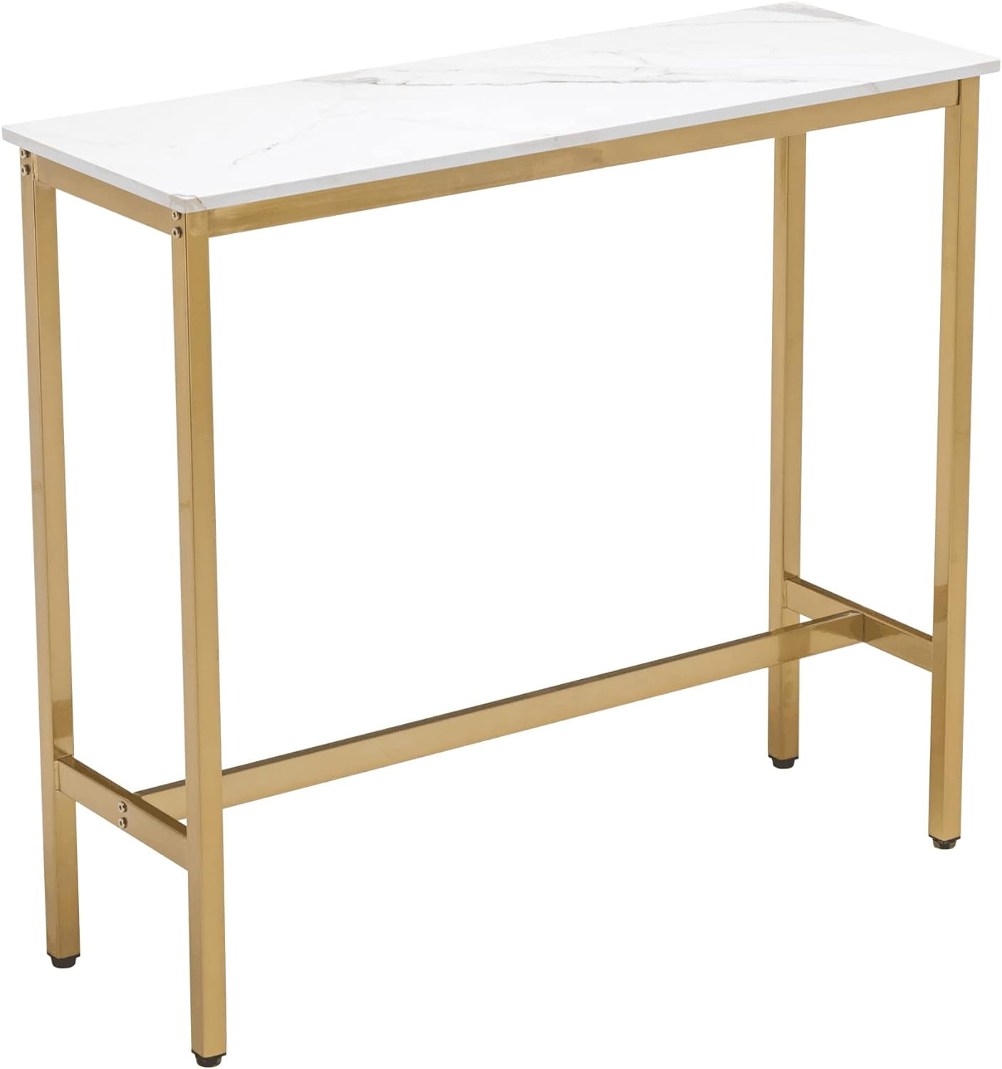 Aklaus 40" Bar Table,Rectangular Bar Height Table with Sturdy Gold ...