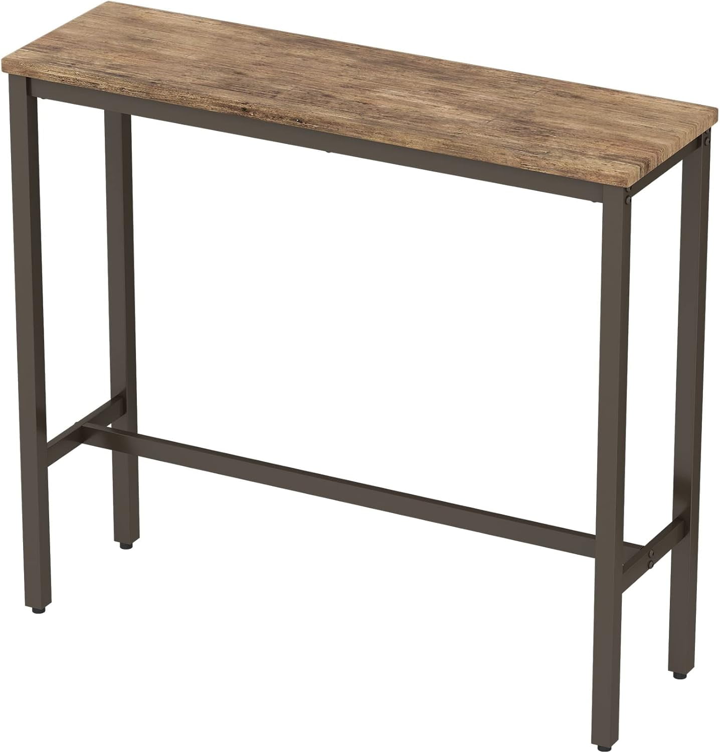 Aklaus 44.5" Bar Table,Rectangular Industrial Bar Height Table with ...