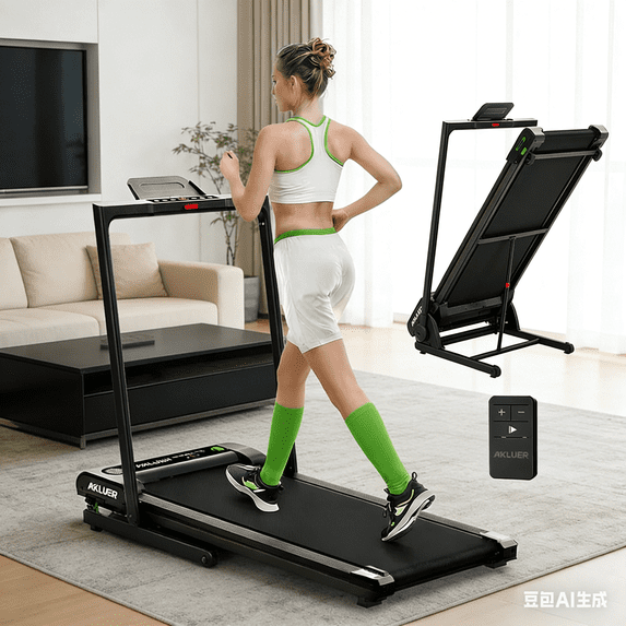 Akluer Incline Walking Pad with Handle for Home Office, 2.5HP Under ...