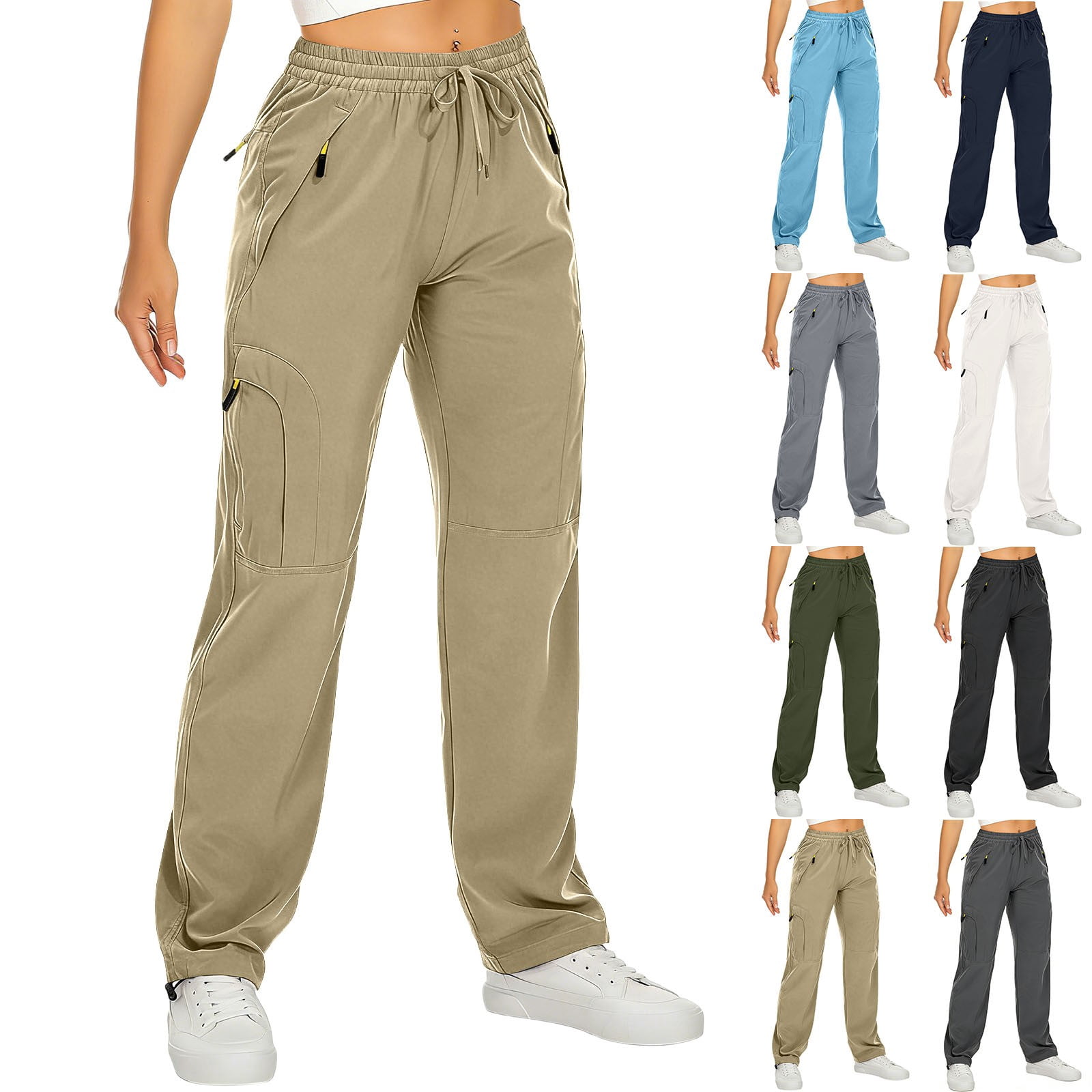 Akmaiox Cargo Pants for Women Lightweight Casual Loose Hiking Pants ...