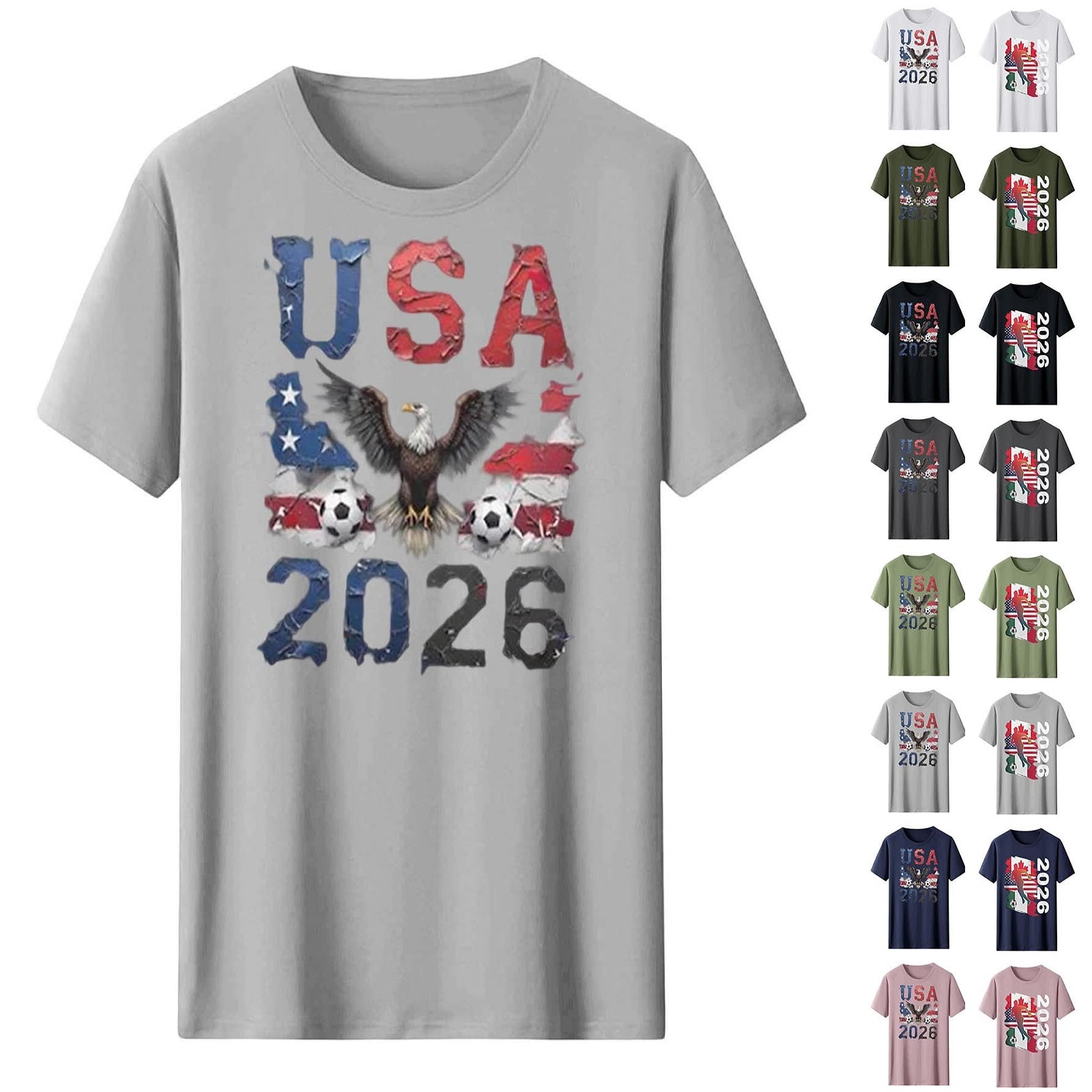 Akmaiox Graphic Tees for Women Summer 2026 Soccer US Canada Mexico ...