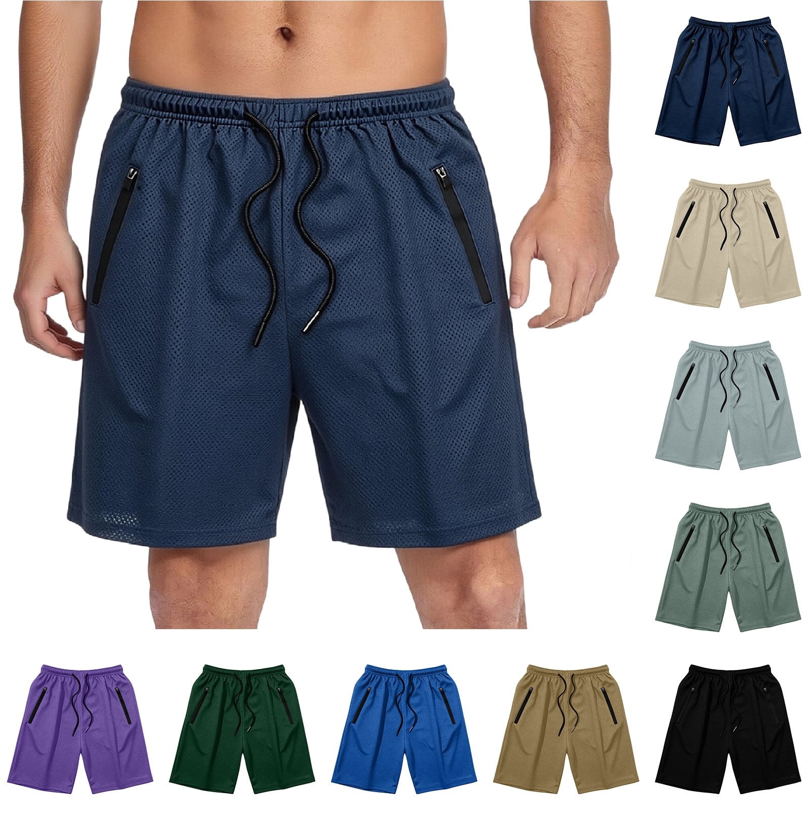 Akmaiox Men's Plus Size Gym Shorts Quick Dry Lightweight Breathable ...