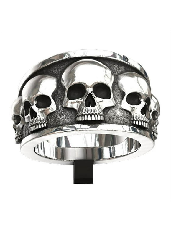 Mens Stainless Steel Skull Rings