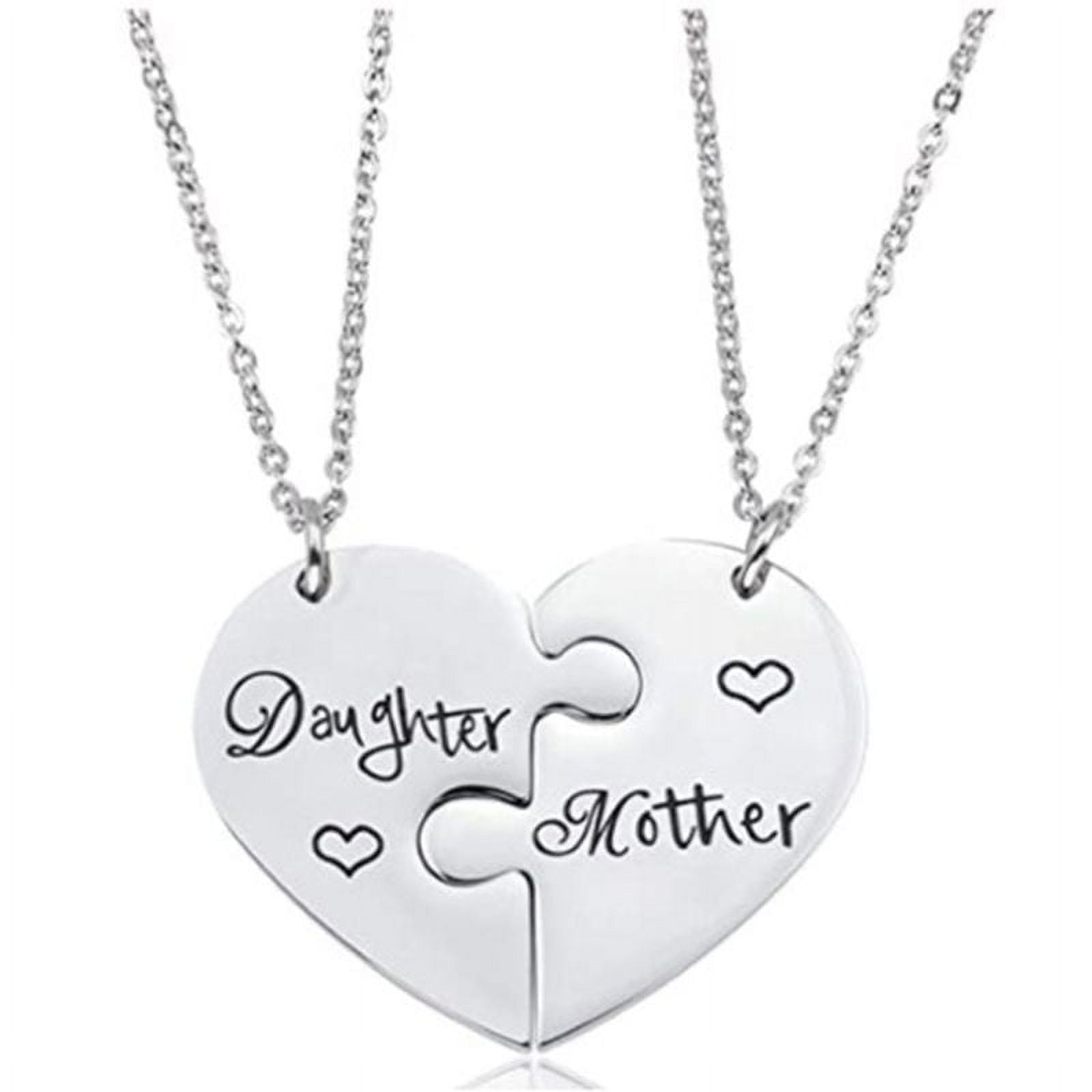 AkoaDa Mother Daughter Heart Charm Necklace, Stainless Steel - Walmart.com