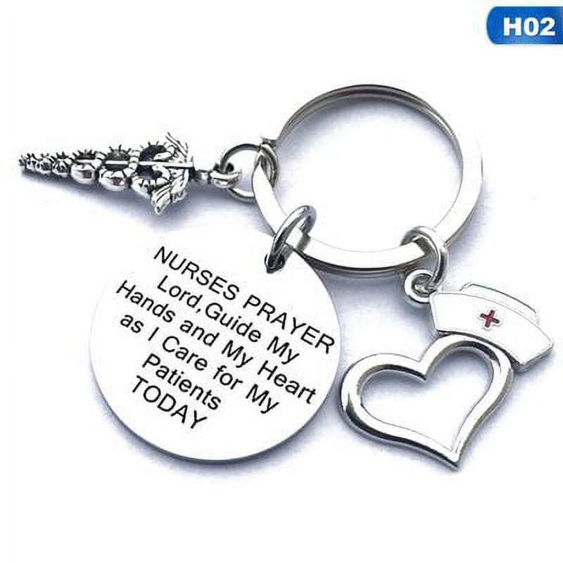AkoaDa Nurse Keychain Nurse Gifts Nurses Prayer Lord Guide My Hands ...