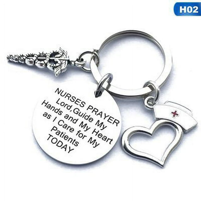 AkoaDa Nurse Keychain Nurse Gifts Nurses Prayer Lord Guide My Hands ...