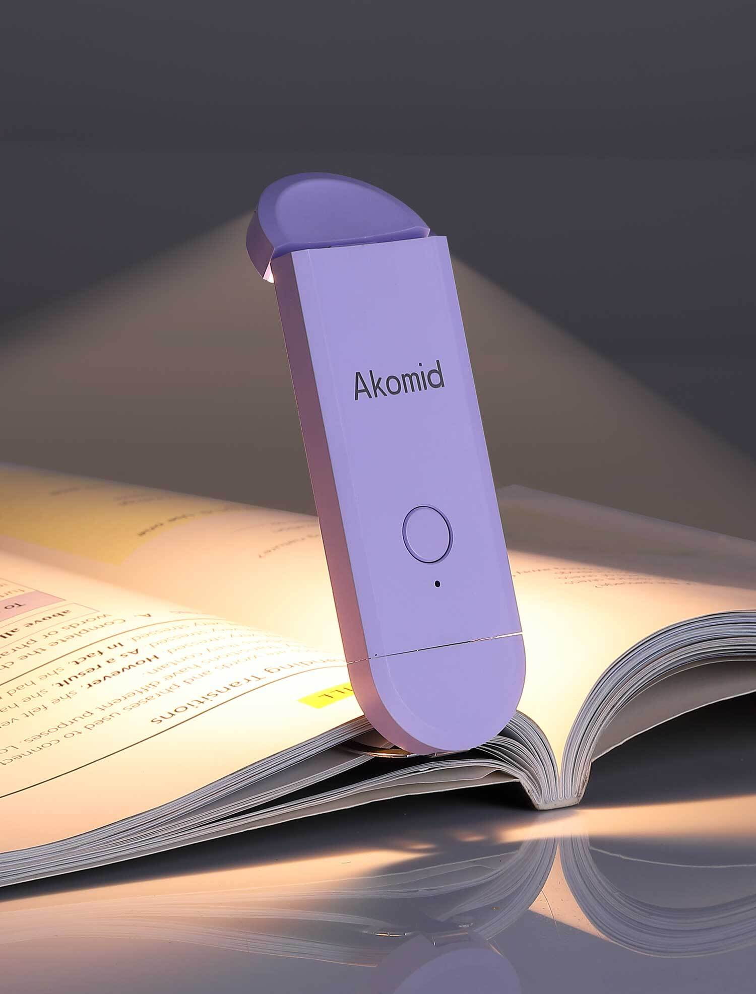 Akomid USB LED Book Light, Rechargeable Night Reading Light, Portable ...