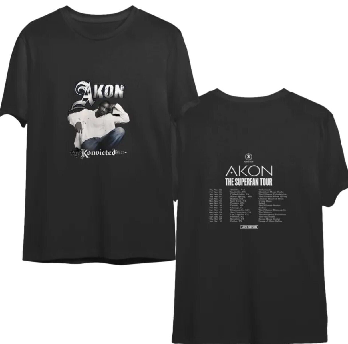 Akon The Superfan Tour 2023 Shirt - Exclusive Concert Memorabili 2 ...