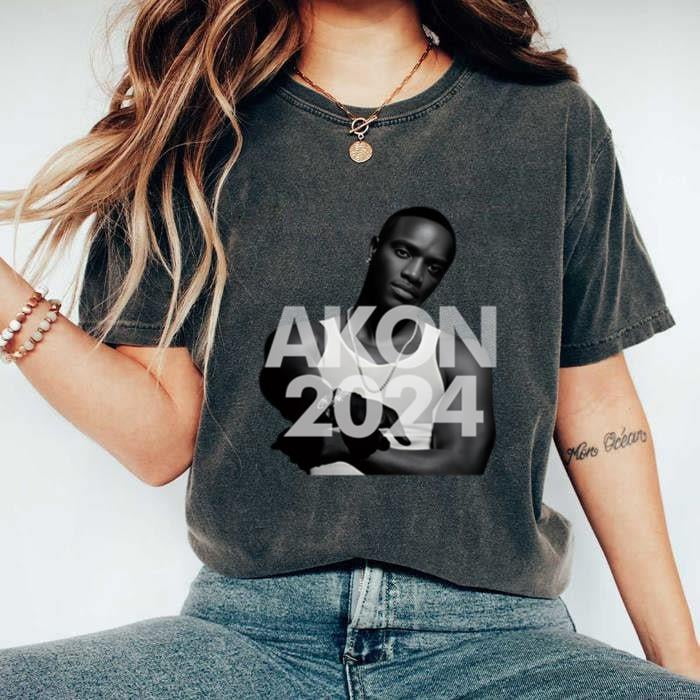 Akon The Superfan Tour 2024 Concert Comfort Color T-Shirt Go, for men ...