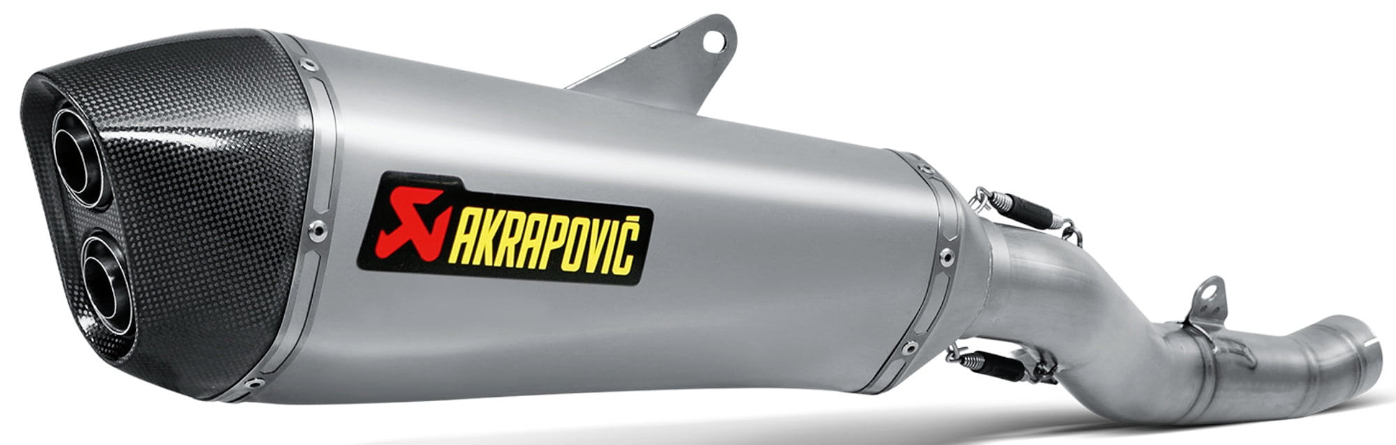 Akrapovic Titanium Oval Slash-Cut Slip-On Muffler (S-K14SO5-HZAAT ...