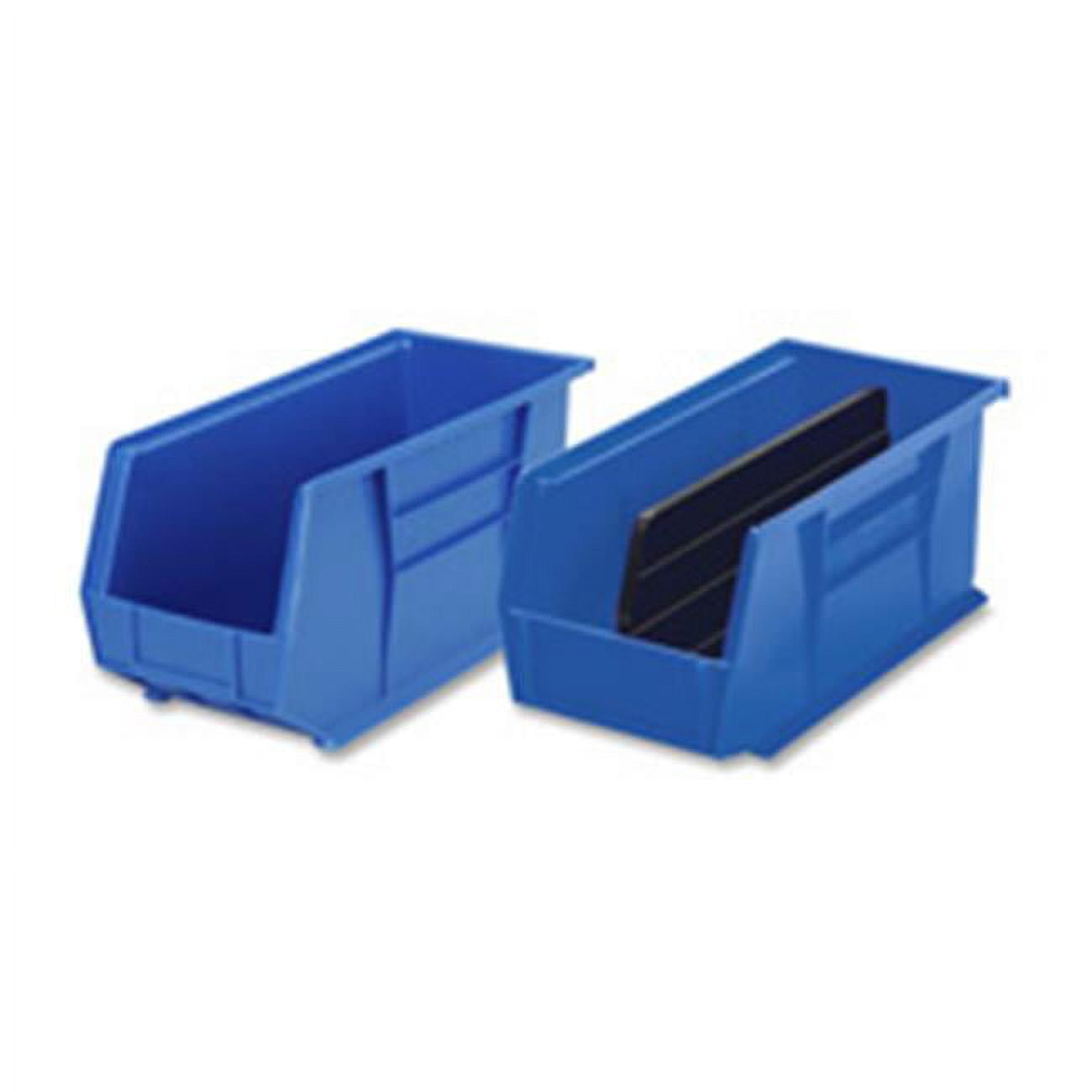 "Akro-Mils 30250 Blue Plastic Storage Bins, Stackable & Hangable, 15 ...